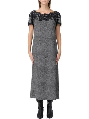 Ermanno Scervino Lace Trimmed Dress - Black