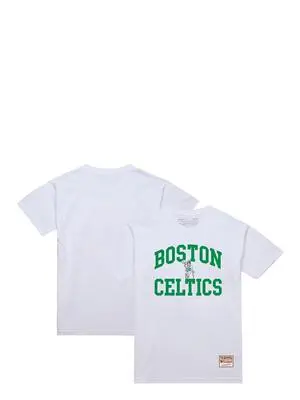 Mitchell & Ness Boston Celtics Hardwood Classics Vintage Warm Up T-shirt - White