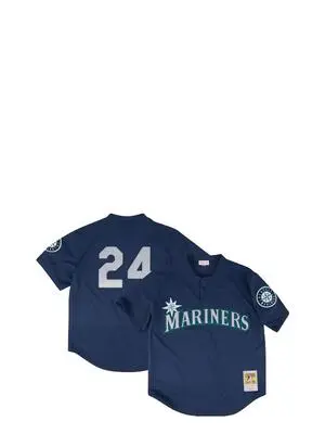 Profile Seattle Mariners Cooperstown Collection Mesh Batting Practice Jersey - Navy