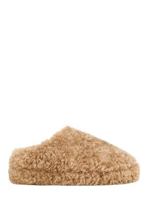 Apparis Misha Faux Fur Slippers Camel