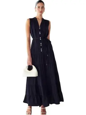 WILLA Nomie Maxi Dress - Navy Blue