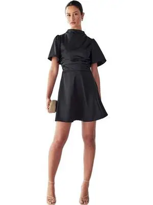 WILLA Saray Mini Dress - Black