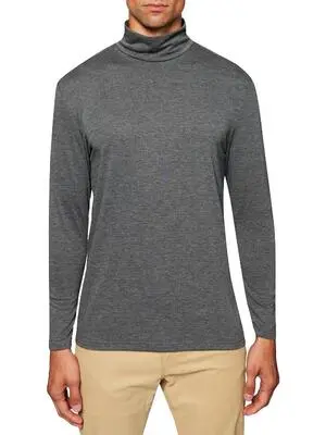CON.STRUCT Mock Neck Long Sleeve Shirt - Grey Heather