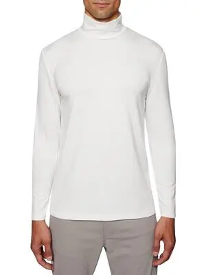 CON.STRUCT Mock Neck Long Sleeve Shirt - White