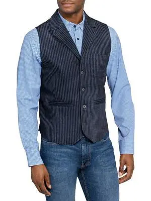 CON.STRUCT Tailored Knit Vest Textured Blue