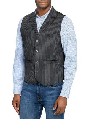CON.STRUCT Tailored Knit Vest Textured Charcoal