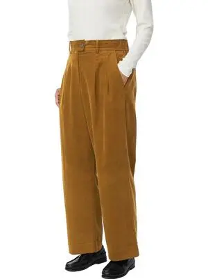MASAI COPENHAGEN Maperli Cropped Velvet Trousers - Breen