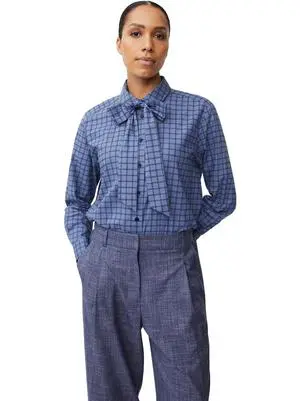 MASAI COPENHAGEN Mainoria Checked Shirt - Bijou Blue