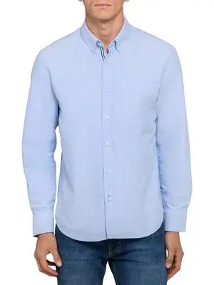 BROOKLYN BRIGADE Solid Oxford Woven Long Sleeve Basic - Blue