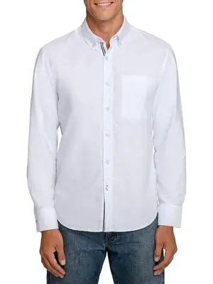 BROOKLYN BRIGADE Solid Oxford Woven Long Sleeve Basic White
