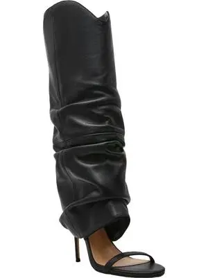 Steve Madden Ravine Knee High Boots - Black Leather