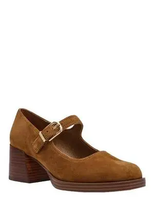 Steve Madden Lisbon Mary Jane Pumps - Chestnut Suede