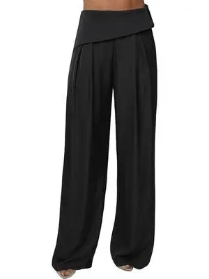 JLUXLABEL High Waist Wide-leg Pants - Black