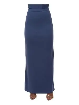 JLUXLABEL Knit Maxi Skirt - Blue