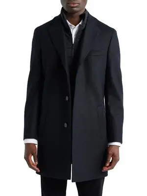 JACK VICTOR Delroy Wool Topcoat - Black