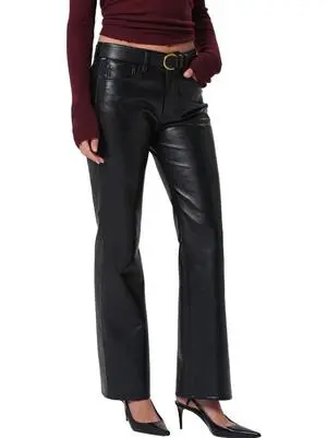 Citizens Of Humanity Genova Coated Low Rise Bootcut Jeans - Black