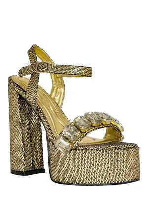AZALEA WANG Kamilla Platform Sandal - Gold
