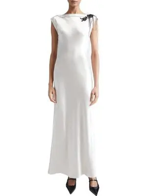 JASON WU Embellished Cap-sleeve Gown - Oyster