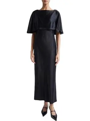 JASON WU Cape Overlay Gown - Black