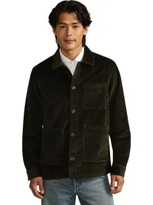 LANDS' END Corduroy Chore Jacket - Havana Brown