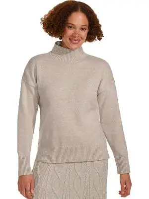 LANDS' END Split Hem Turtleneck Sweater