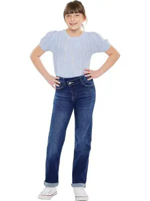 KANCAN Milly Mid-rise Straight Jeans - Dark Wash