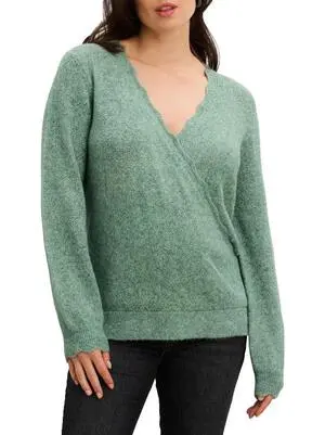 Hatch The Cozy Pointelle Snuggle Sweater - Matcha