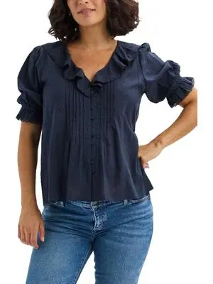 Hatch The Lou Lou Nursing Blouse - Navy
