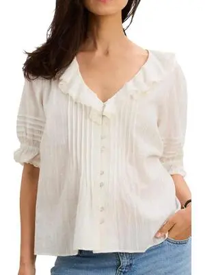Hatch The Lou Lou Nursing Blouse - Vanilla