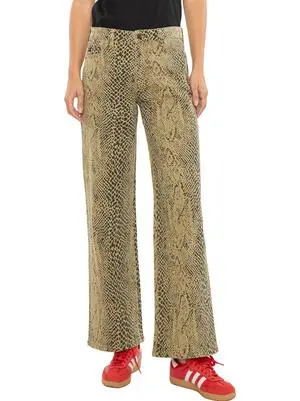 KANCAN Juno Low Slung Baggy Wide Leg Pants - Python Print