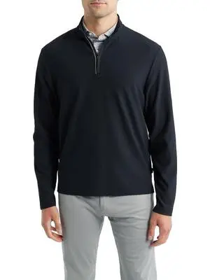 Johnnie-o Hoppin Rib Quarter Zip Black