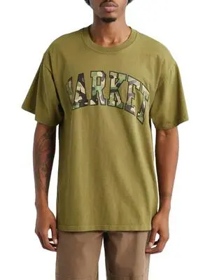 MARKET Camouflage Arc Graphic T-shirt - Sphagnum