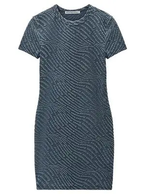 Alexander Wang Jacquard Logo Mini Dress - Grey