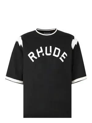 Rhude Lightning Ringer Tee - Black