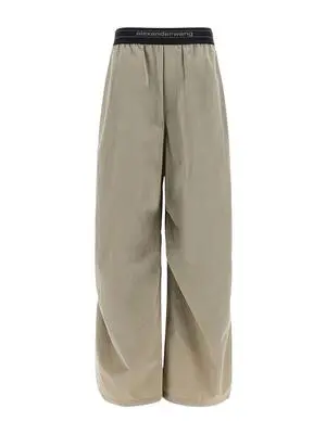 Alexander Wang Mid-rise Pleated Knee Pant - Grey