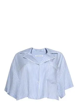Alexander Wang Cropped Oxford Shirt - Blue