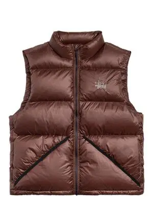 StÜssy Micro Ripstop Down Vest Brown