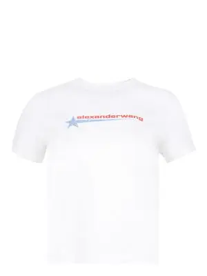 Alexander Wang Shrunken Graphic T-shirt - White