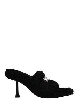 Balenciaga Furry Sandal - Black
