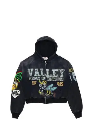 VALE FOREVER Army Zip-up - Black