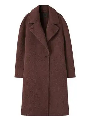JOSEPH Yves Brushed-texture Alpaca, Wool And Silk-blend Coat - Maraschino