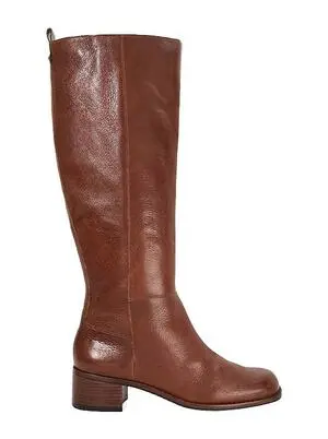 DUNE Turner Leather Knee-high Boots - Tan Leather Mix