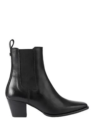 Carvela Riva Leather Heeled Ankle Boots - Black