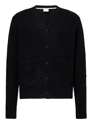 PERCIVAL Mohair Wool Blend Cardigan - Black