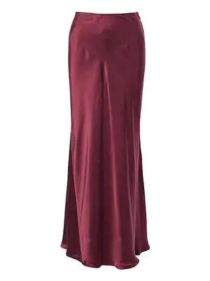 Dissh Silk Midi Skirt - Merlot
