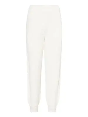 Perfect Moment Crystal Knitted Merino-wool Jogging Bottoms - Cream