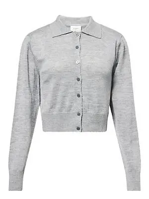 Dissh Merino Wool Knit Cardigan - Silver