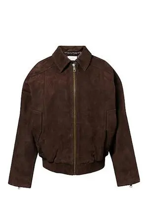 Dissh Suede Bomber Jacket - Bitter Chocolate