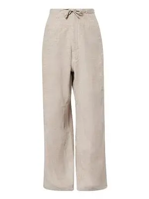 DARKPARK Wide-leg Wool Trousers - Beige