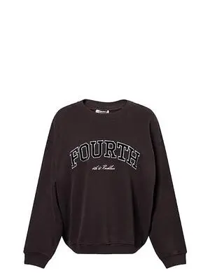 4TH & RECKLESS Oversized Cotton-jersey Sweatshirt - Chocolate